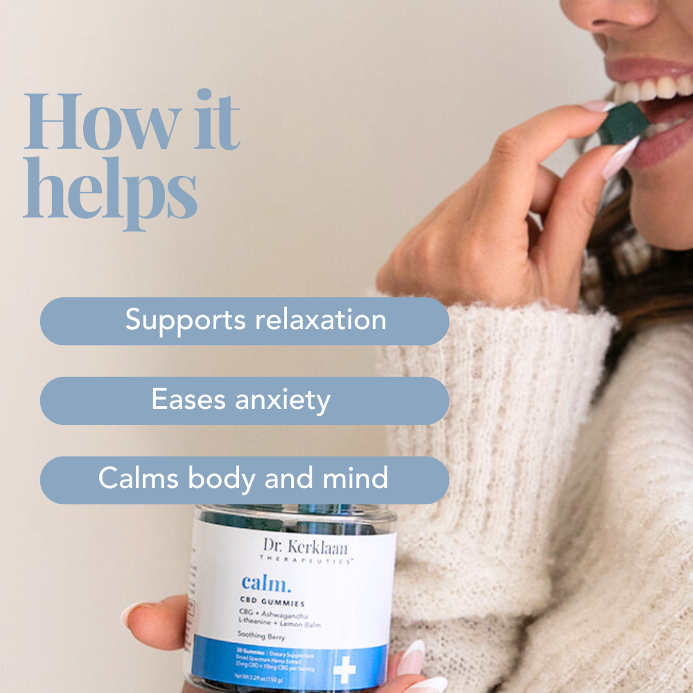 calm. CBD Gummies | Dr. Kerklaan Therapeutics | Naturally ease stress